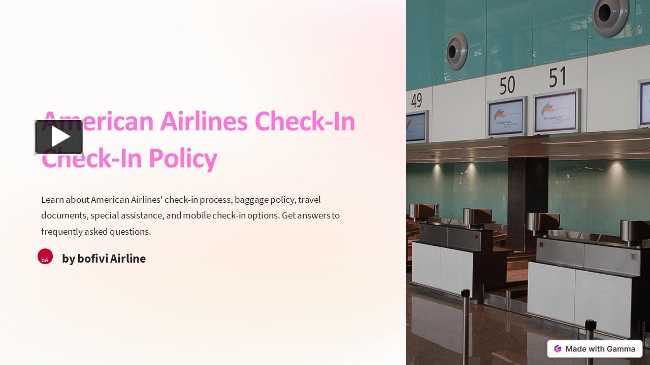 PPT – American airlines check-in policy PowerPoint presentation | free ...