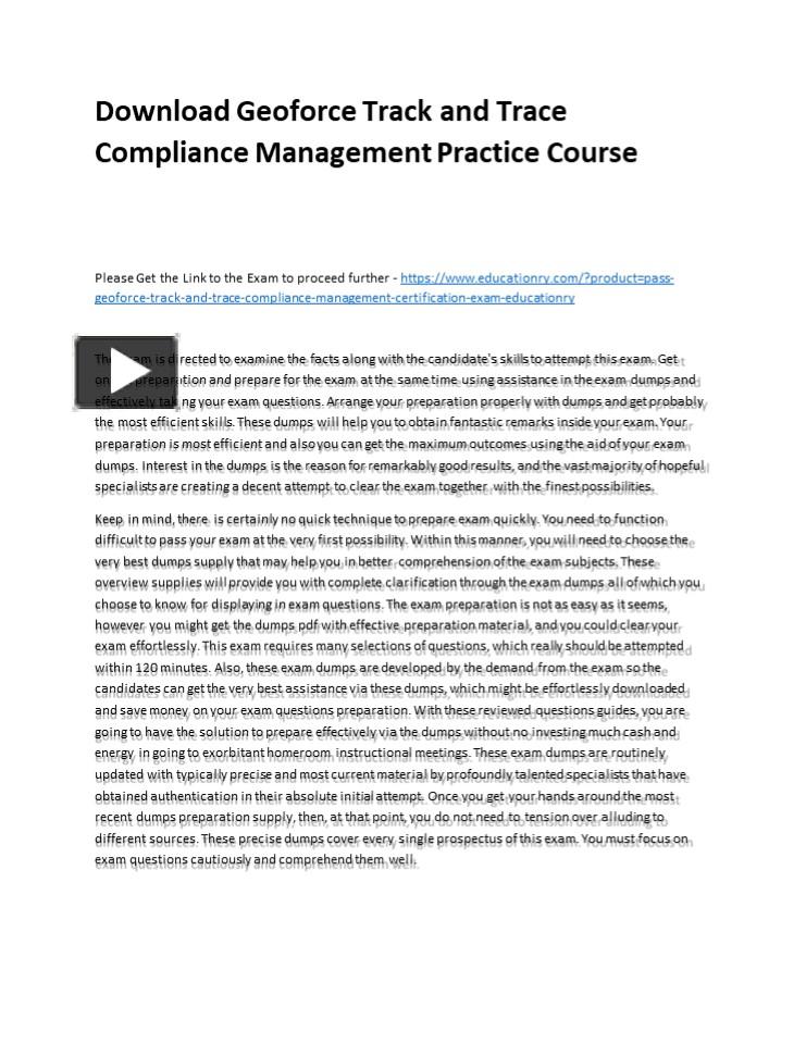 PPT – Download Geoforce Track and Trace Compliance Management Practice ...