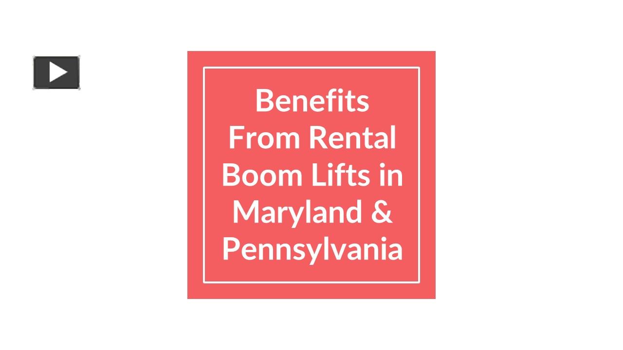 PPT – Boom Lifts Chambersburg PA PowerPoint presentation | free to ...