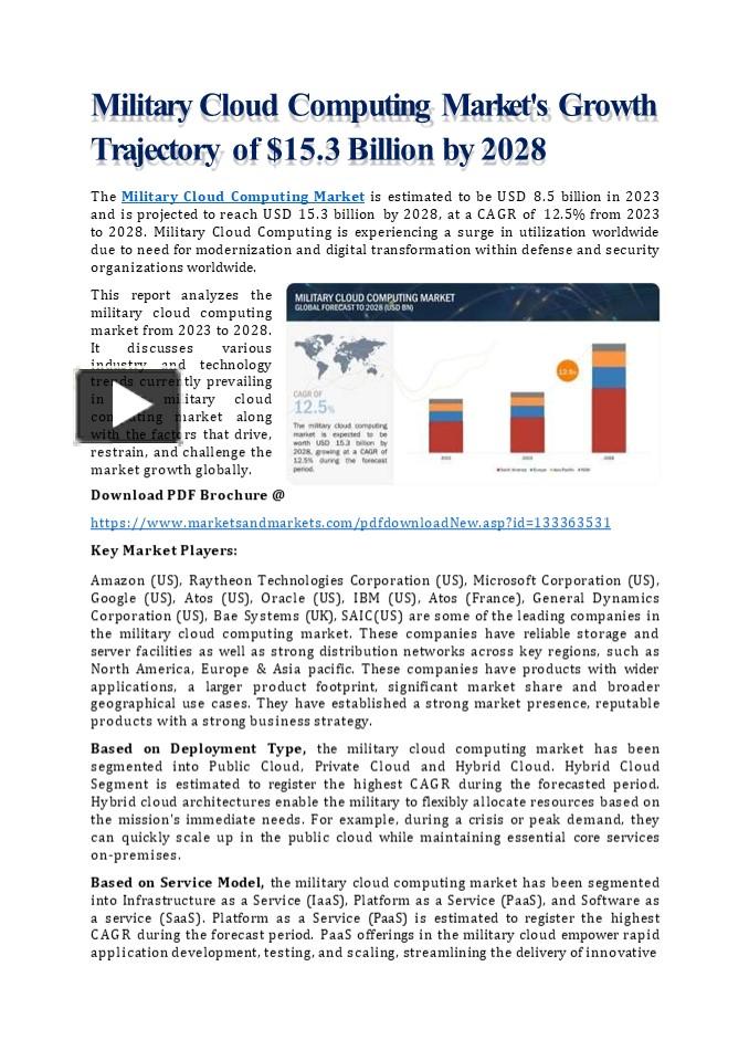 PPT – Military Cloud Computing Market's Growth Trajectory of $15.3 ...