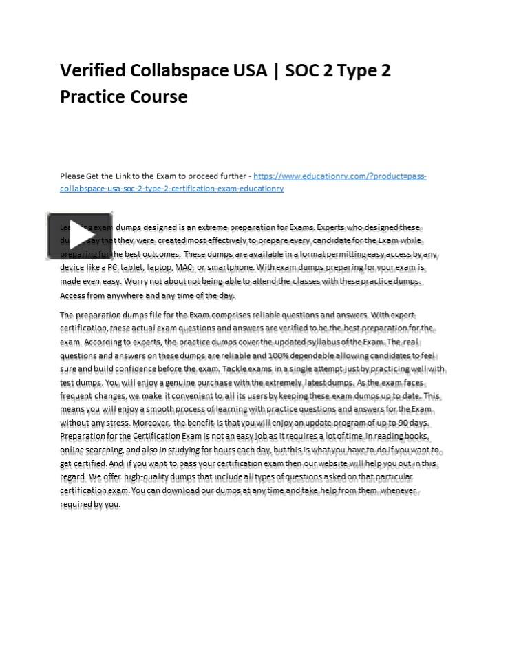 PPT – Verified Collabspace USA | SOC 2 Type 2 Practice Course ...