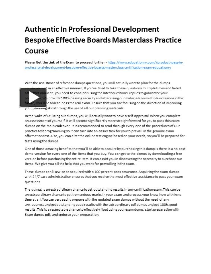 PPT – Authentic In Professional Development Bespoke Effective Boards ...
