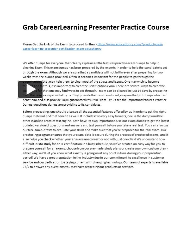 PPT – Grab CareerLearning Presenter Practice Course PowerPoint ...