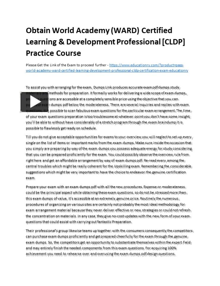 PPT – Obtain World Academy (WARD) Certified Learning & Development ...