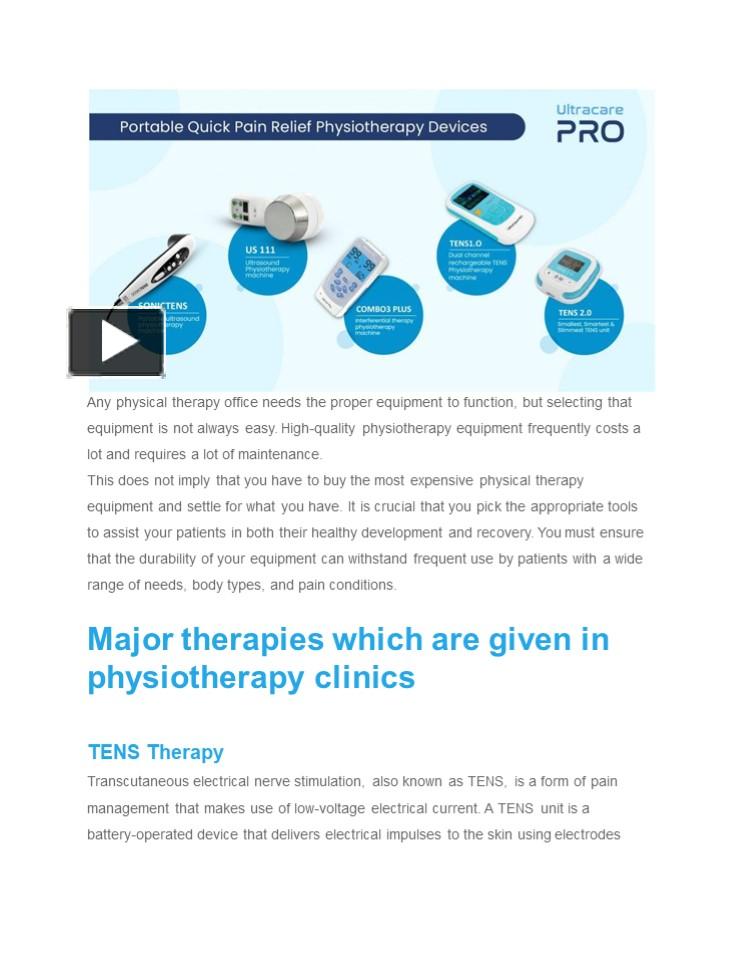 PPT – Physical Therapy Equipment List for Clinics - An Ultimate Guide ...