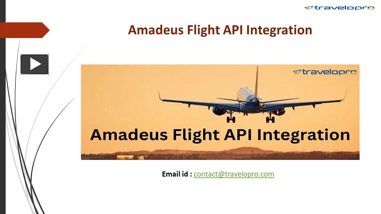 Amadeus Flight API Integration presentation | free to download