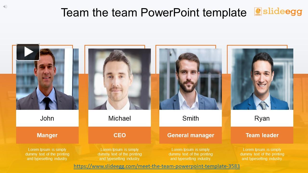 PPT – Make Memorable Introductions with SlideEgg's Meet the Team ...