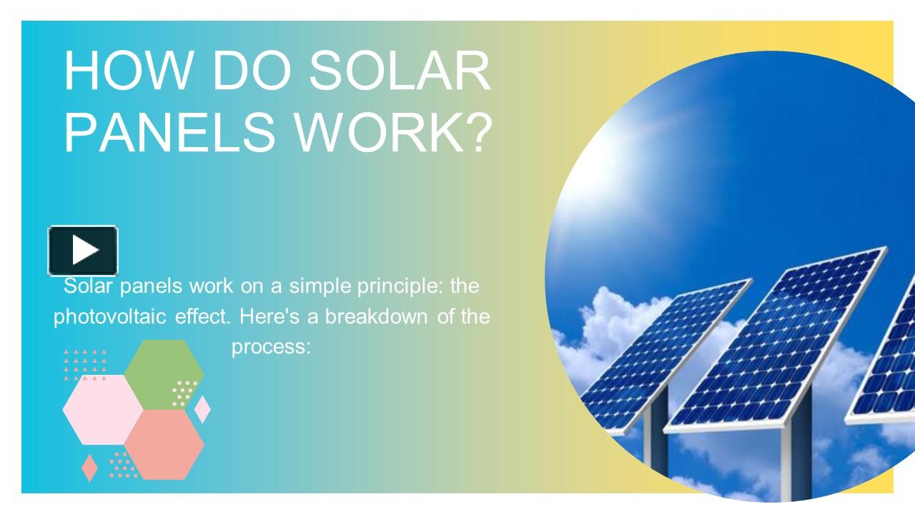 How Do Solar Panels Work? presentation | free to download