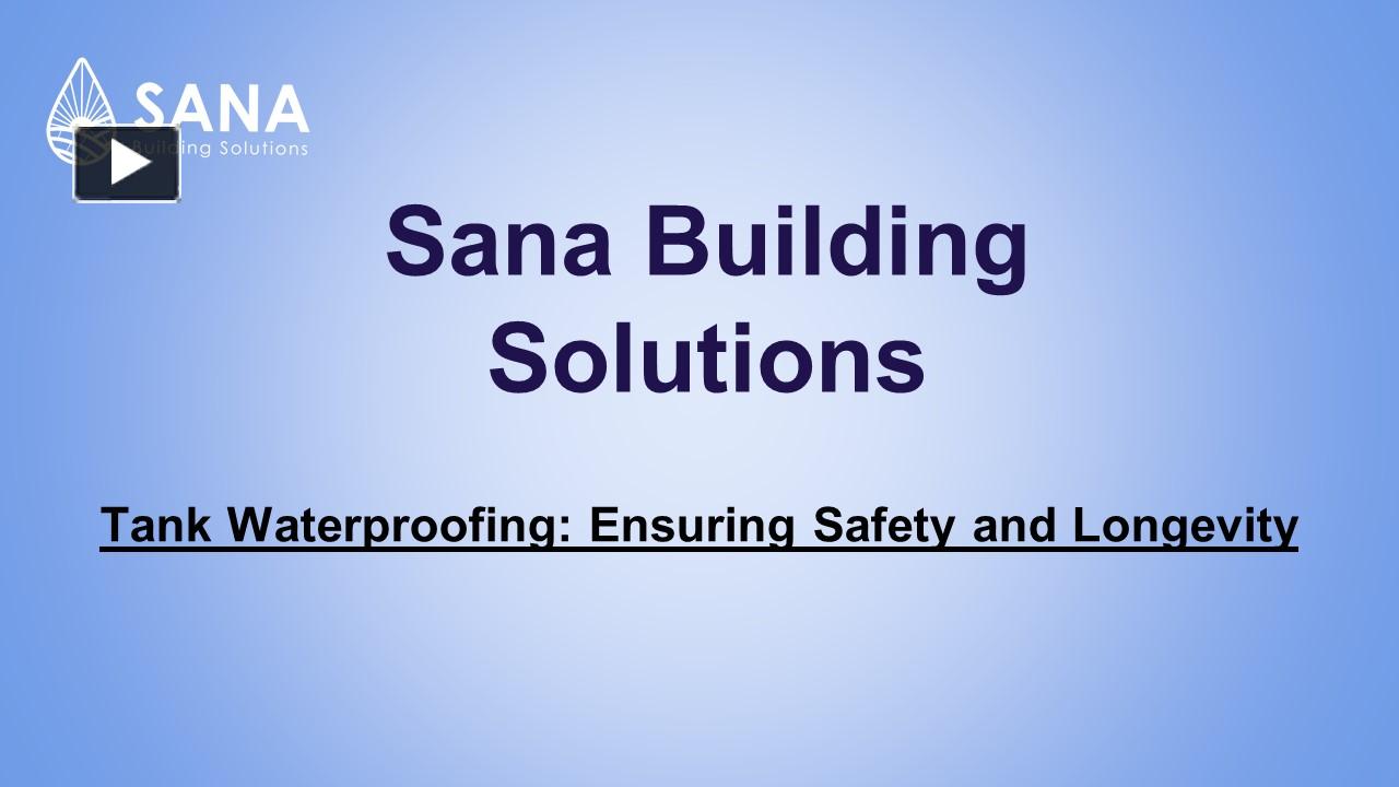 PPT – Tank Waterproofing | Watertank waterproofing in Coimbatore and ...