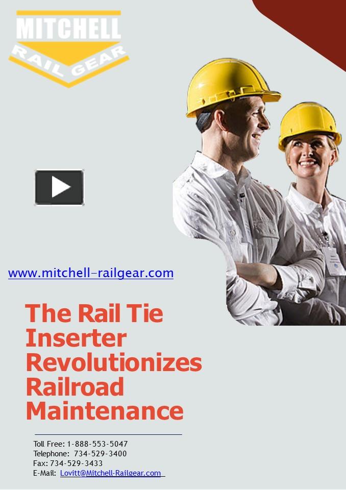 The Rail Tie Inserter Revolutionizes Railroad Maintenance presentation ...