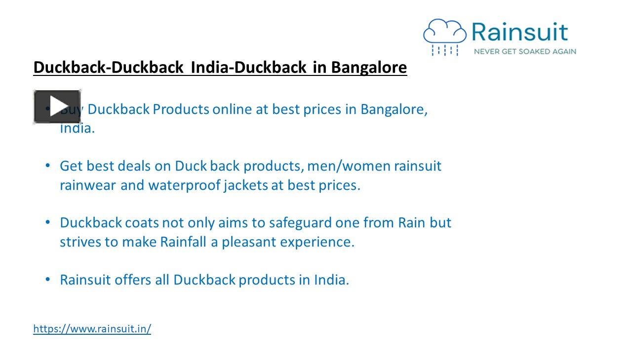 PPT – Duckback-Duckback India-Duckback in Bangalore PowerPoint ...