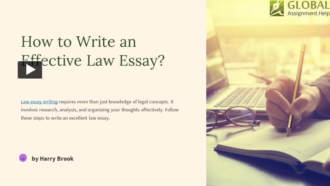 How to Write an Effective Law Essay? presentation | free to download
