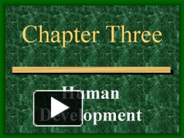 Chapter Three presentation | free to view