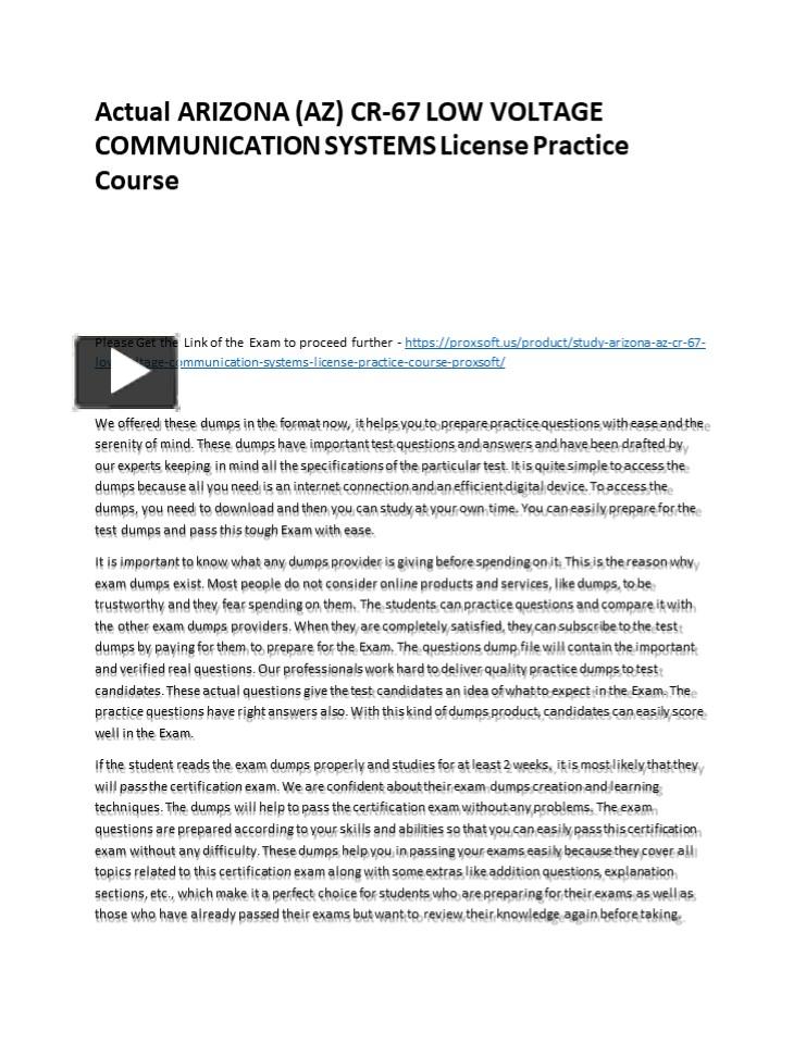 Actual ARIZONA (AZ) CR-67 LOW VOLTAGE COMMUNICATION SYSTEMS License ...