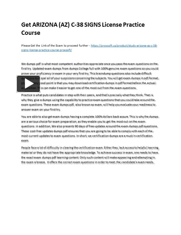 PPT – Get ARIZONA (AZ) C-38 SIGNS License Practice Course PowerPoint ...