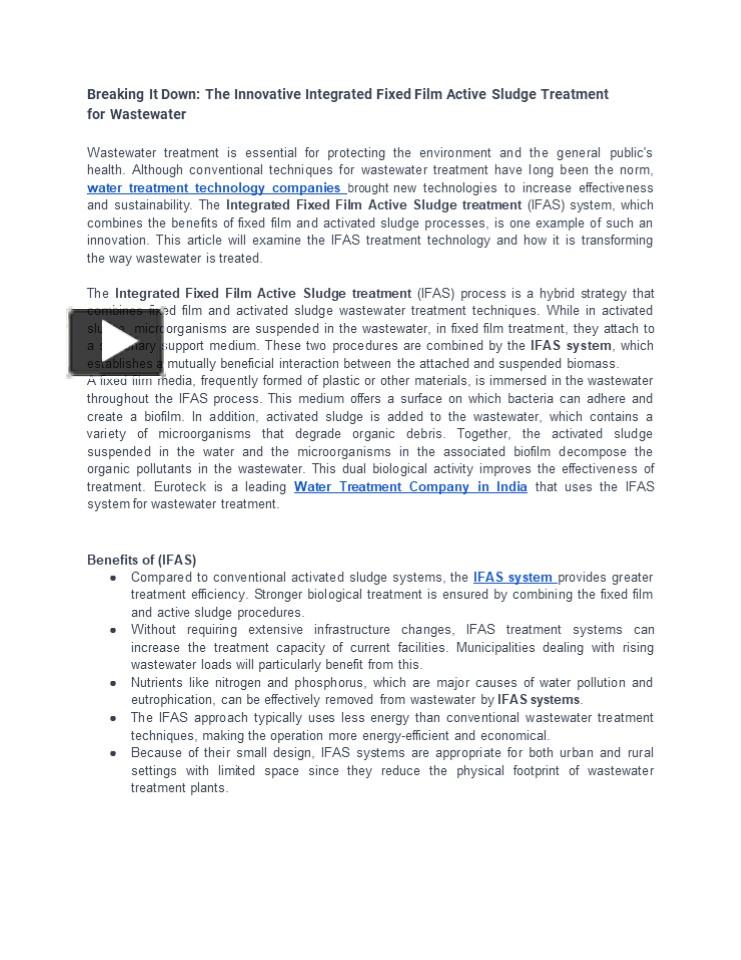 PPT – Breaking It Down: The Innovative Integrated Fixed Film Active ...