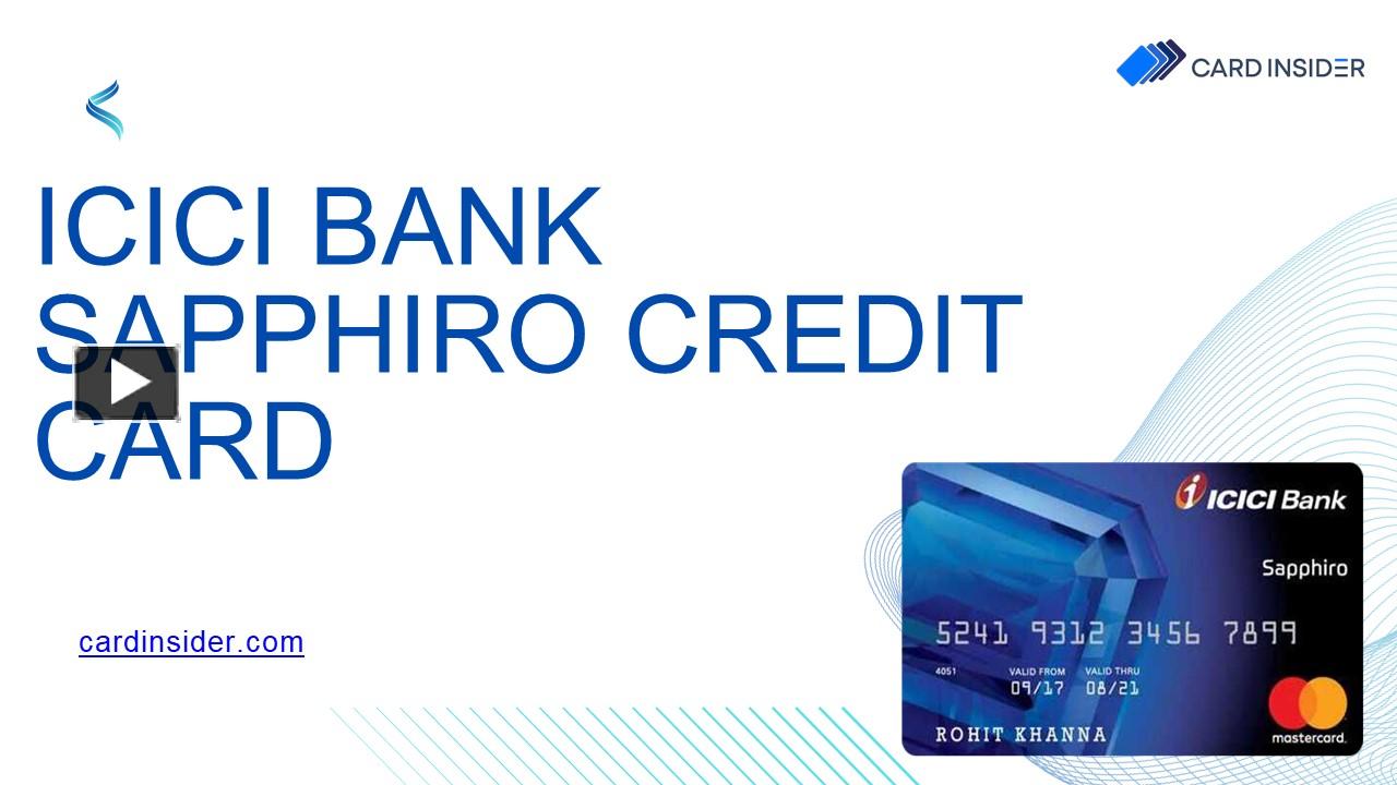 ICICI Bank Sapphiro Credit Card presentation | free to download