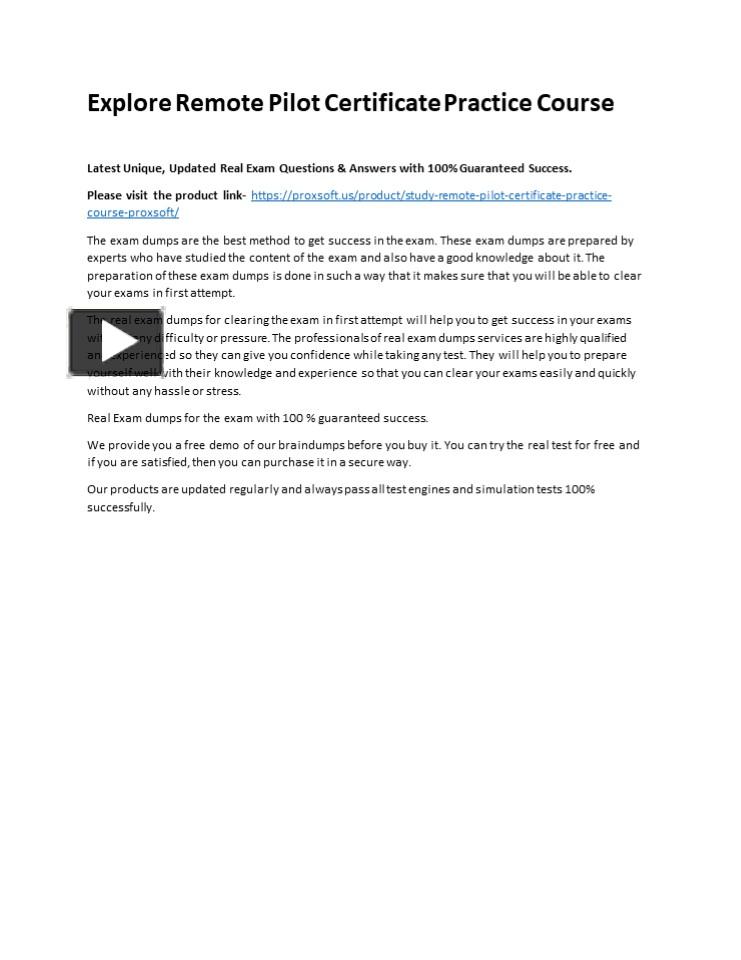 PPT – Explore Remote Pilot Certificate Practice Course PowerPoint ...