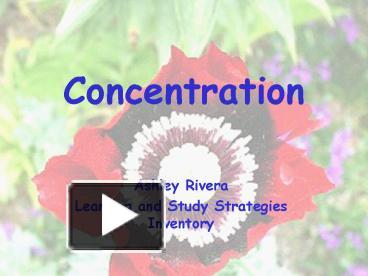 Concentration presentation | free to view