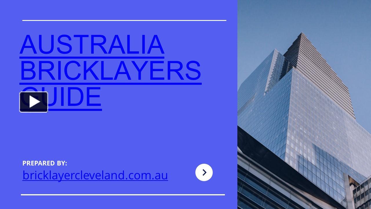 PPT – Australia Bricklayers Guide PowerPoint presentation | free to ...