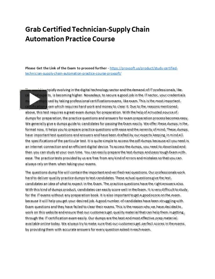 PPT – Grab Certified Technician-Supply Chain Automation Practice Course ...