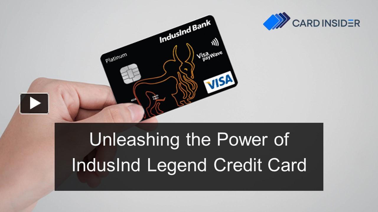IndusInd Legend Credit Card presentation | free to download