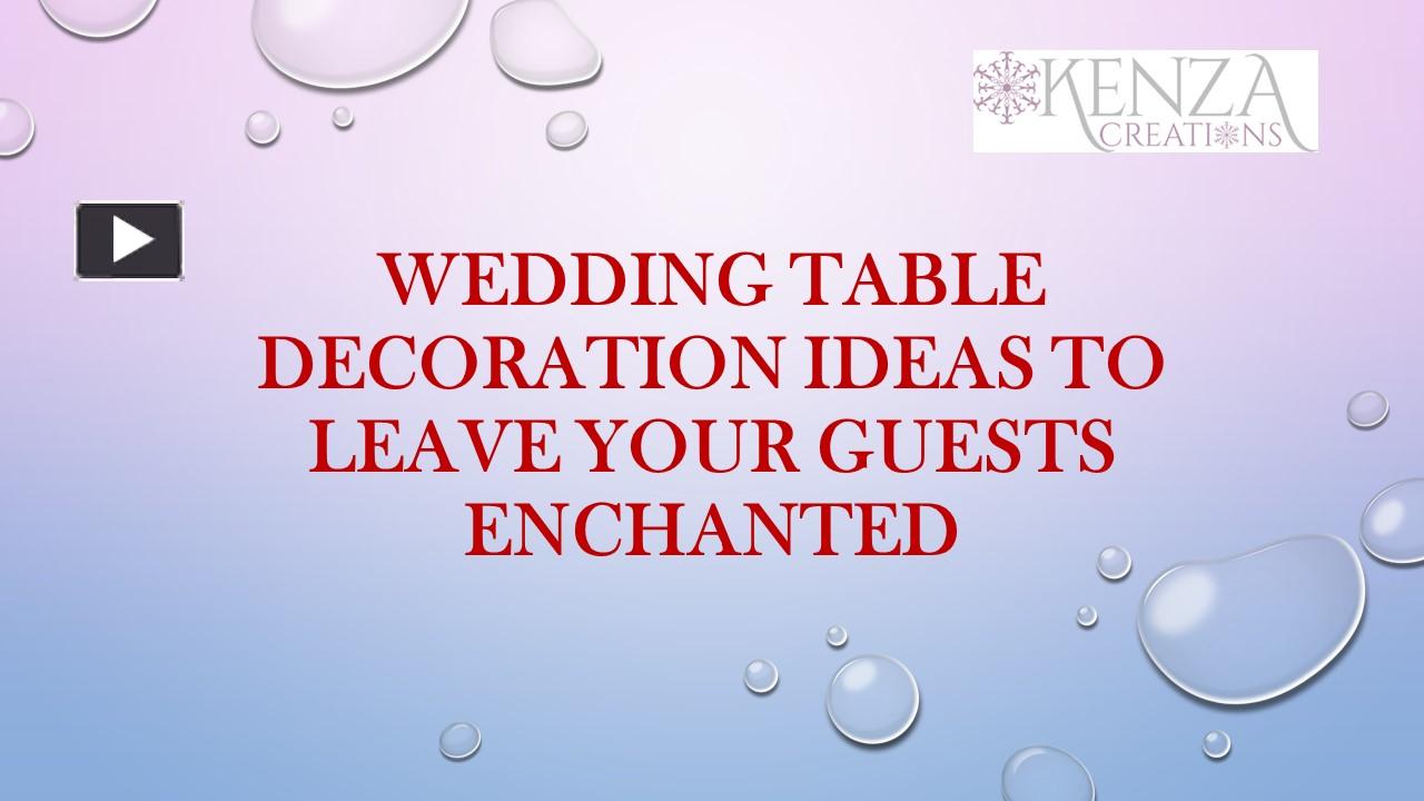 Wedding Table Decoration Ideas to Leave Your Guests Enchanted ...