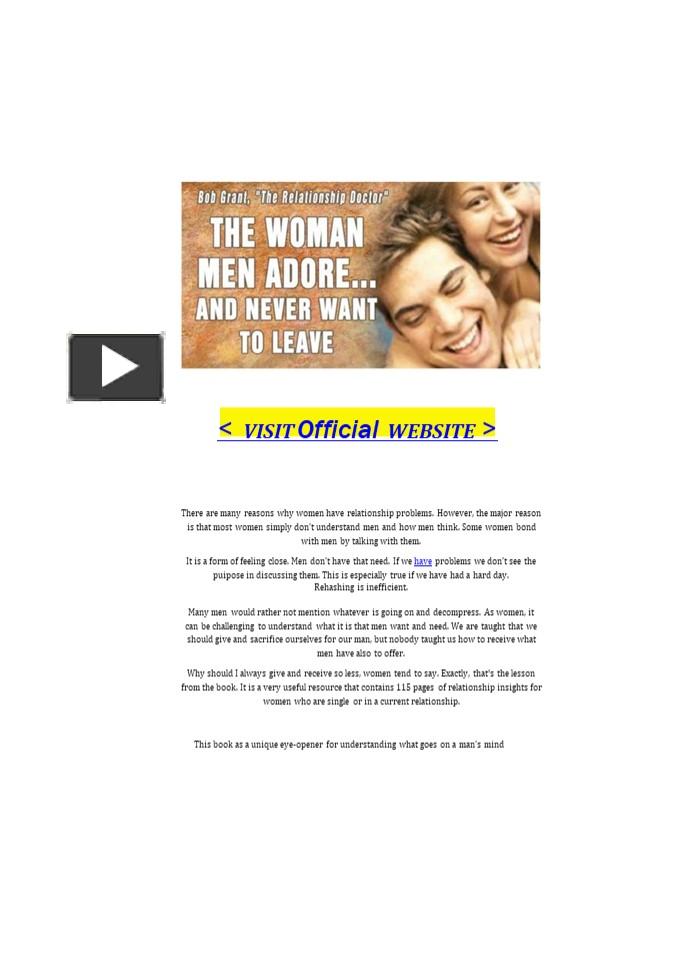 The Woman Men Adore And Never Want to Leave PDF Download Bob Grant ...
