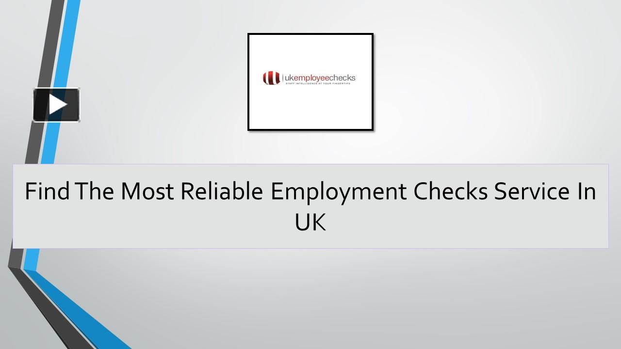 Discover The Best Employment Checks Services In UK presentation | free ...