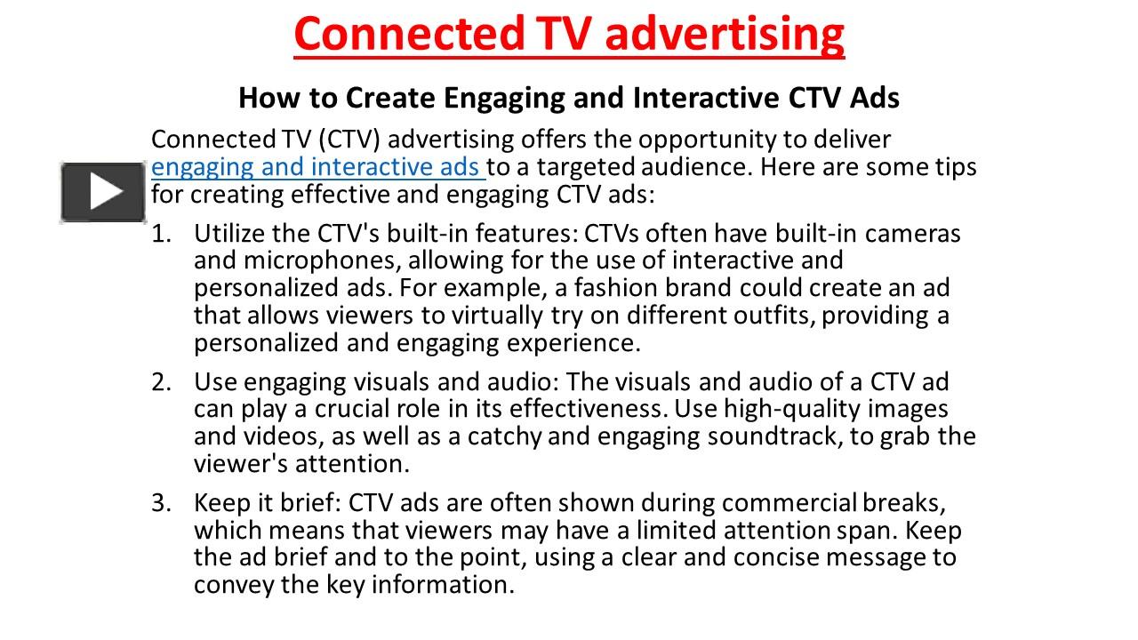 Connected TV advertising (4) presentation | free to download