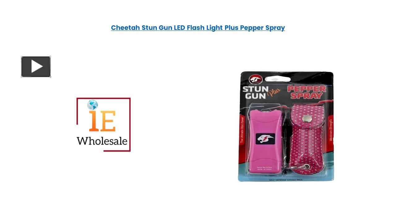Cheetah Stun Gun LED Flash Light Plus Pepper Spray presentation | free ...