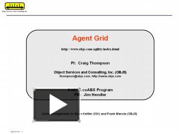 Agent Grid presentation | free to download