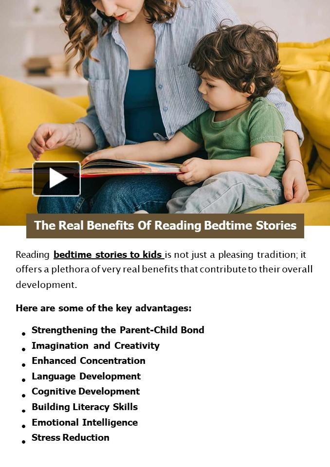 The Real Benefits Of Reading Bedtime Stories presentation | free to ...