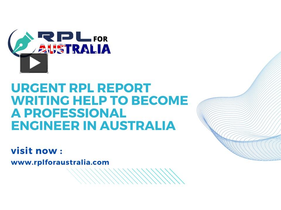 PPT – Urgent RPL Report Writing Help To Become A Professional Engineer ...