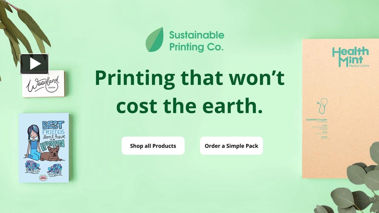PPT – Printing that won’t cost the earth. | Eco-Friendly Green Printing ...