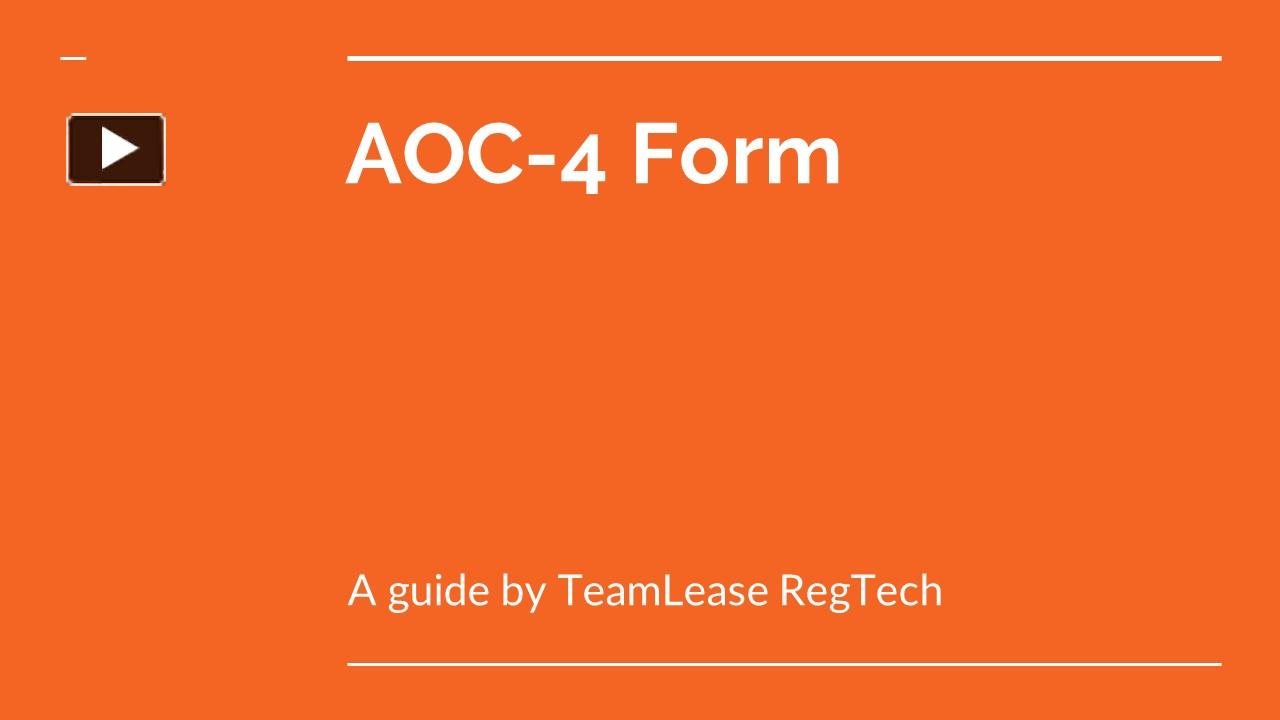 PPT – AOC-4 Form PowerPoint presentation | free to download - id ...