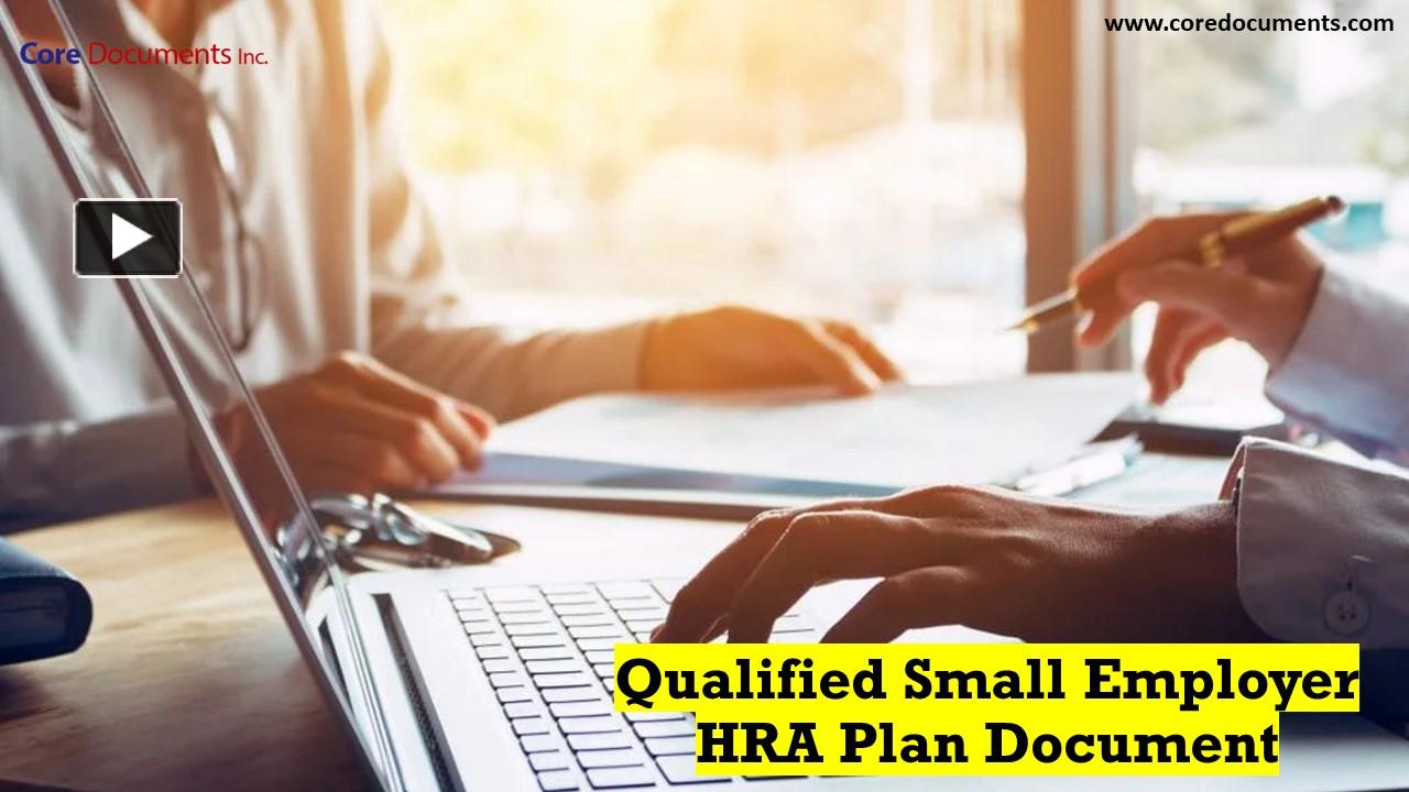 PPT – Qualified Small Employer HRA Plan Document PowerPoint ...