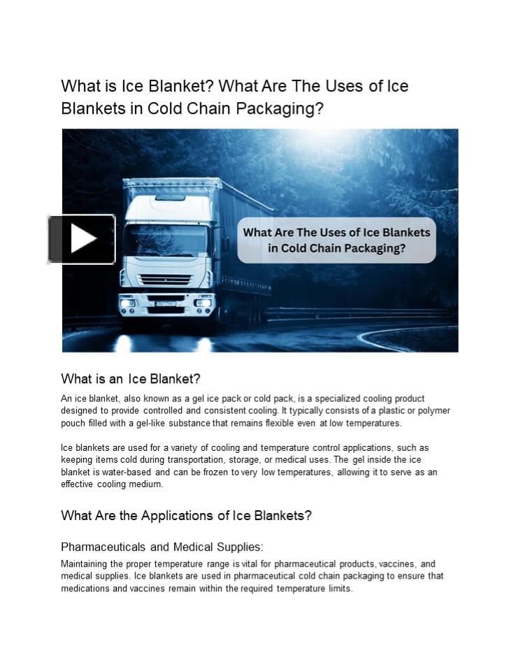 What Is Ice Blanket? The Uses of Ice Blanket In Cold Chain Packaging (1 ...