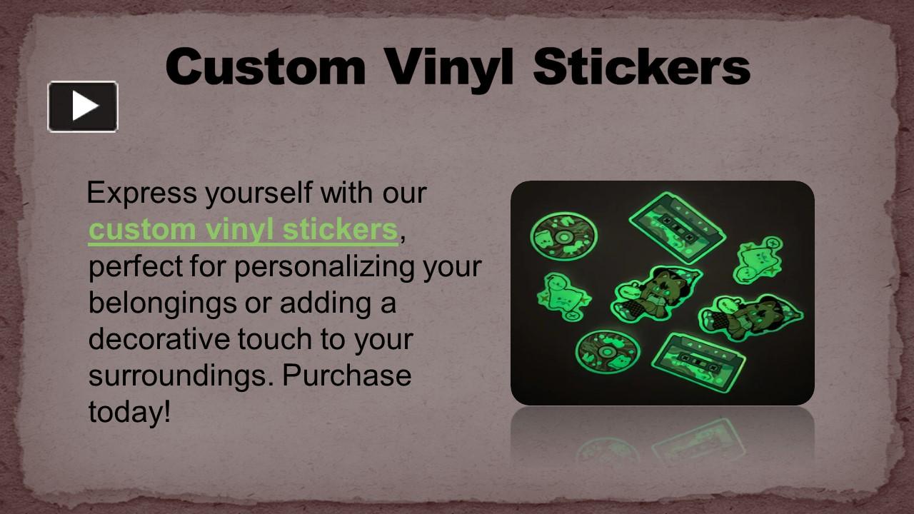 Custom Vinyl Stickers presentation | free to download