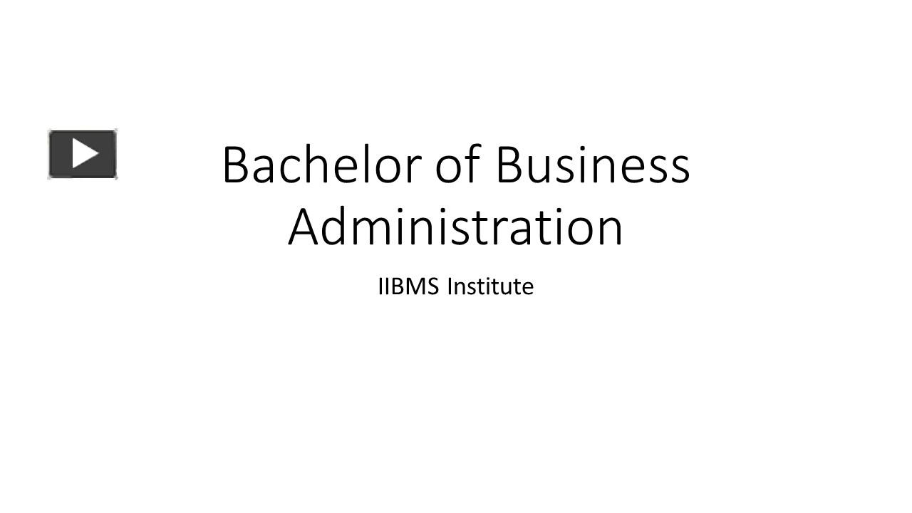 PPT – BBA Course PowerPoint presentation | free to download - id ...