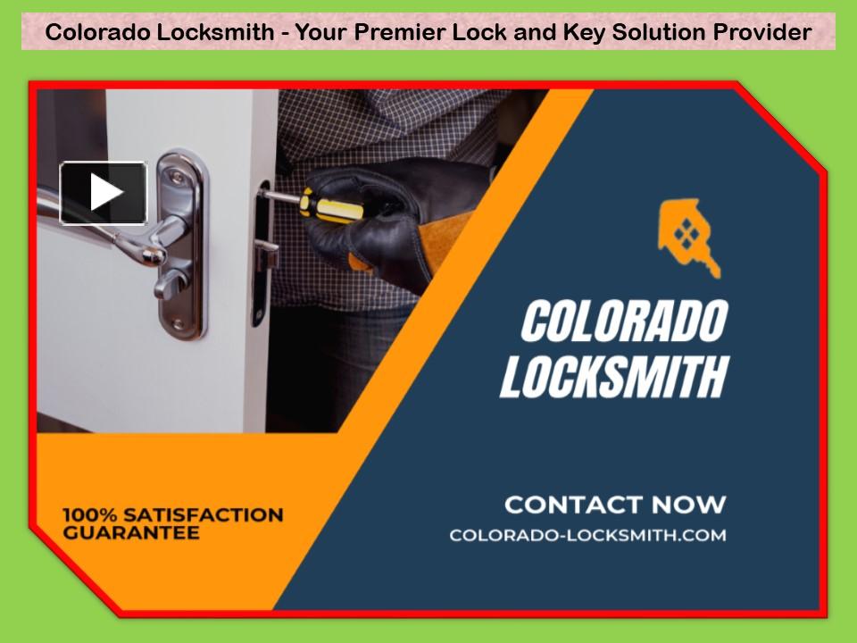 PPT – Colorado Locksmith - Your Premier Lock and Key Solution Provider ...