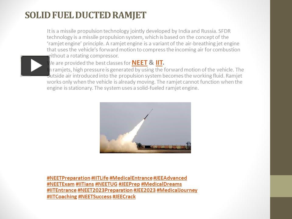SOLID FUEL DUCTED RAMJET presentation | free to download