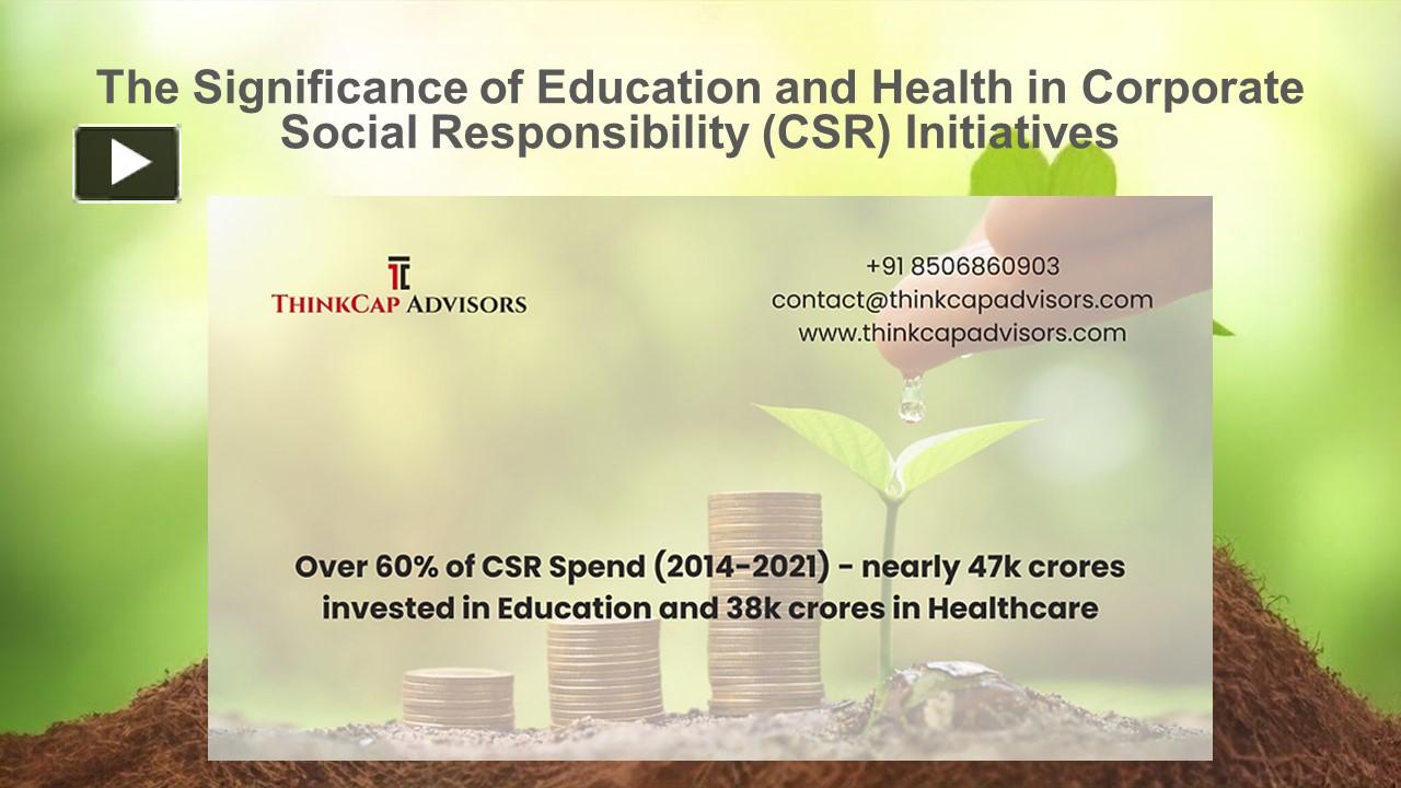 The Significance of Education and Health in Corporate Social ...