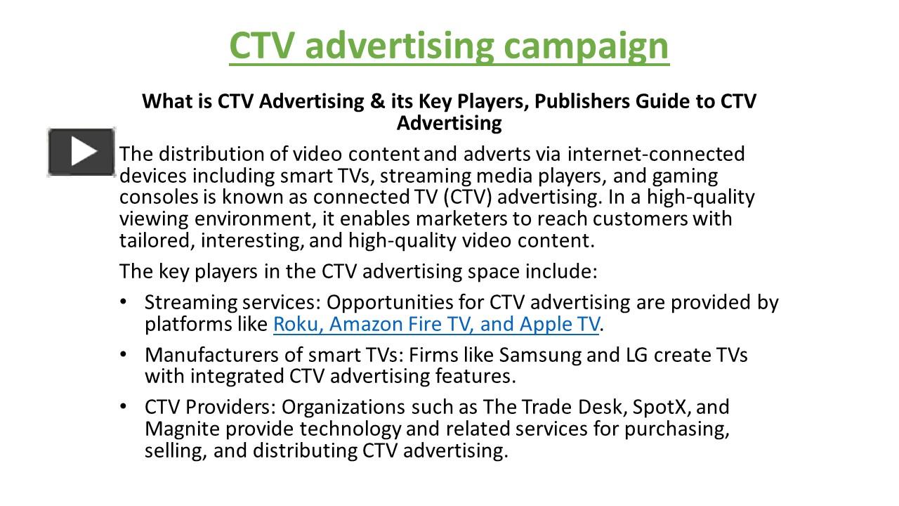 PPT – CTV advertising campaign (2) PowerPoint presentation | free to ...