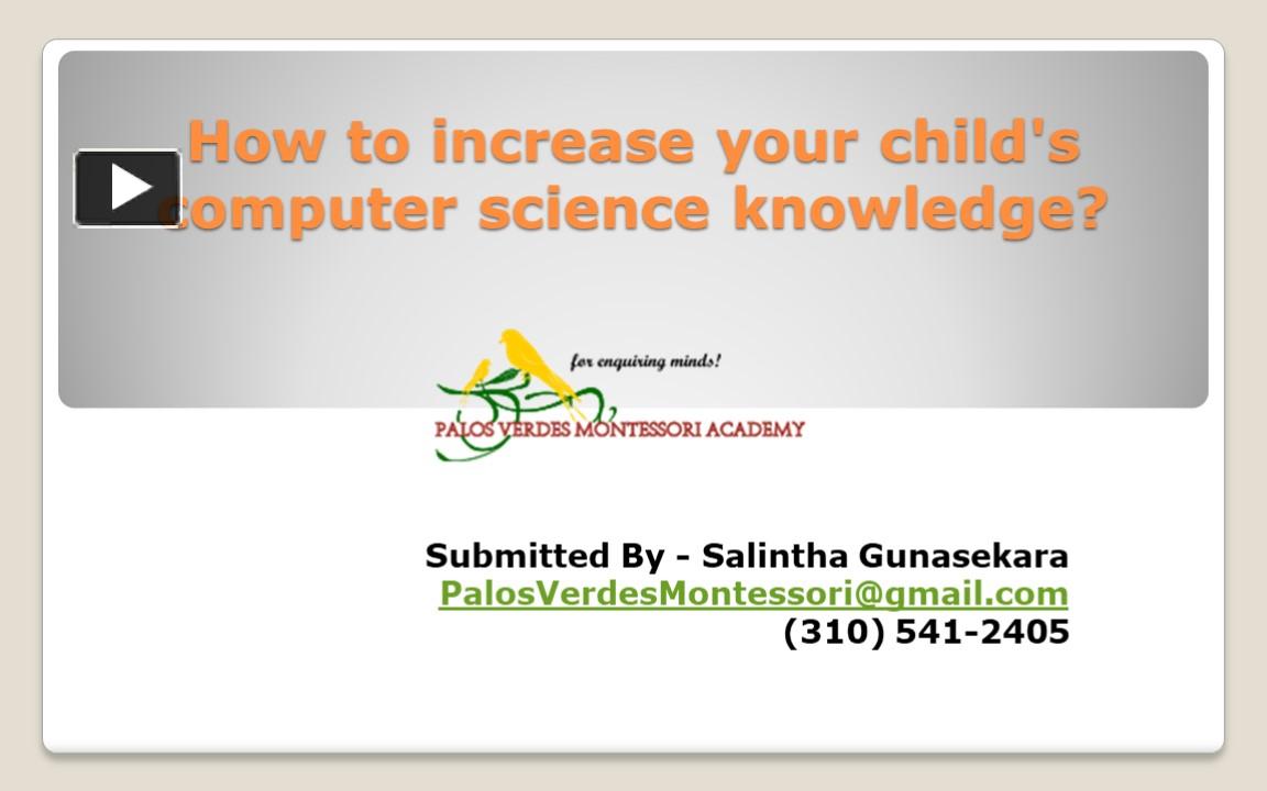 How to increase your child's computer science knowledge? presentation ...