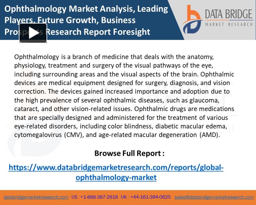 Global Ophthalmology Market presentation | free to download