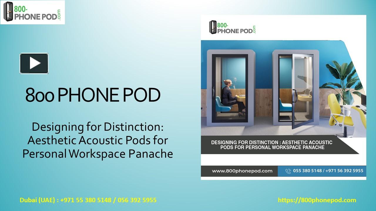 PPT – Designing for Distinction: Aesthetic Acoustic Pods for Personal ...