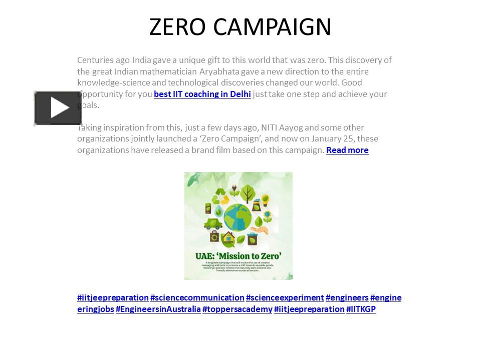 PPT – ZERO CAMPAIGN PowerPoint presentation | free to download - id ...