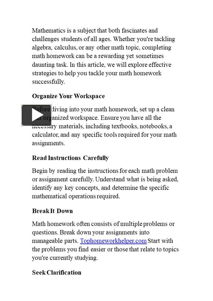 PPT – How to Do My Math Homework (1) PowerPoint presentation | free to ...