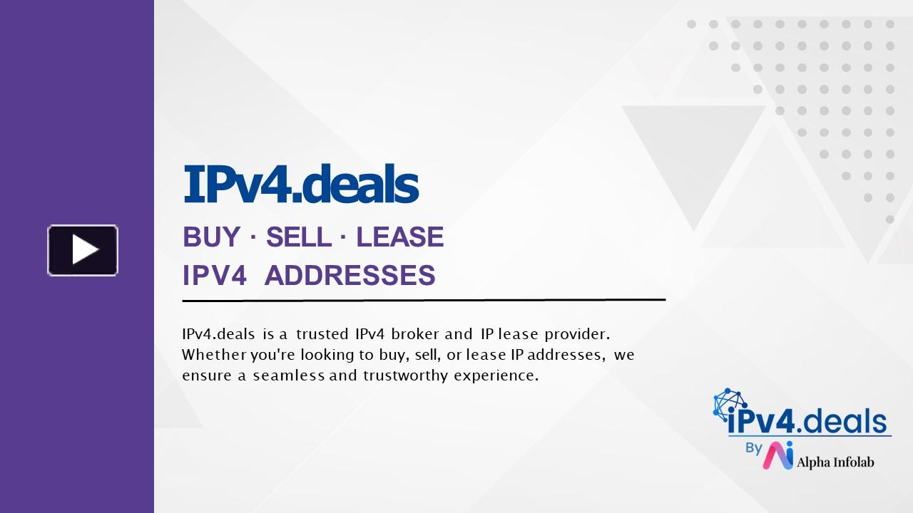 PPT – Unlock the Power of IP: IPv4 Deals & More! (1) PowerPoint ...